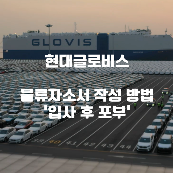물류업계 최상위 연봉 현대글로비스 자소서 작성 방법입사 후 포부